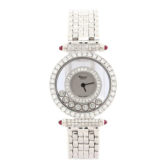Chopard | Jewelry | Chopard Happy Diamonds Quartz Watch White Gold With ...